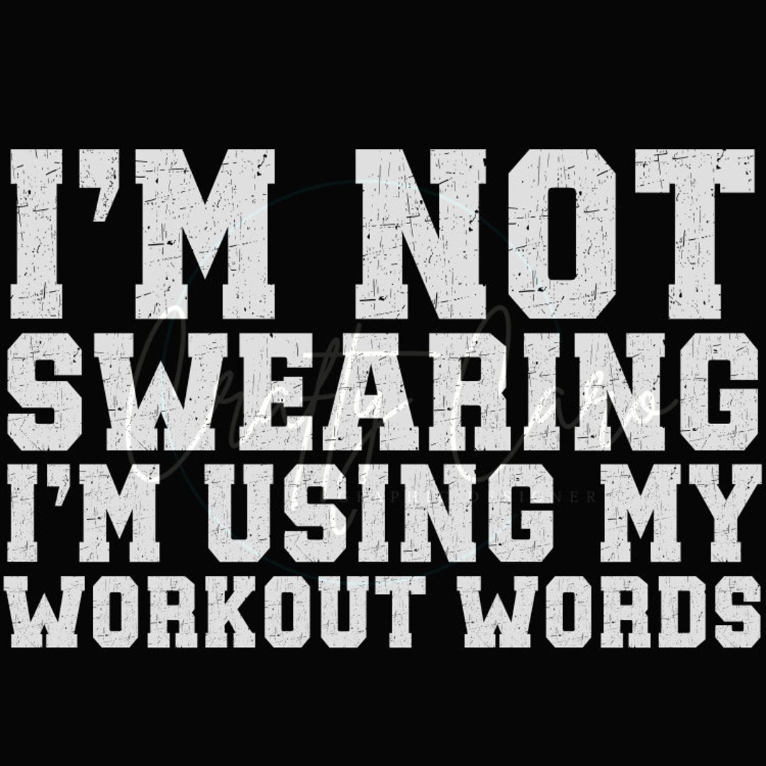 Workout Words - PNG - Etsy