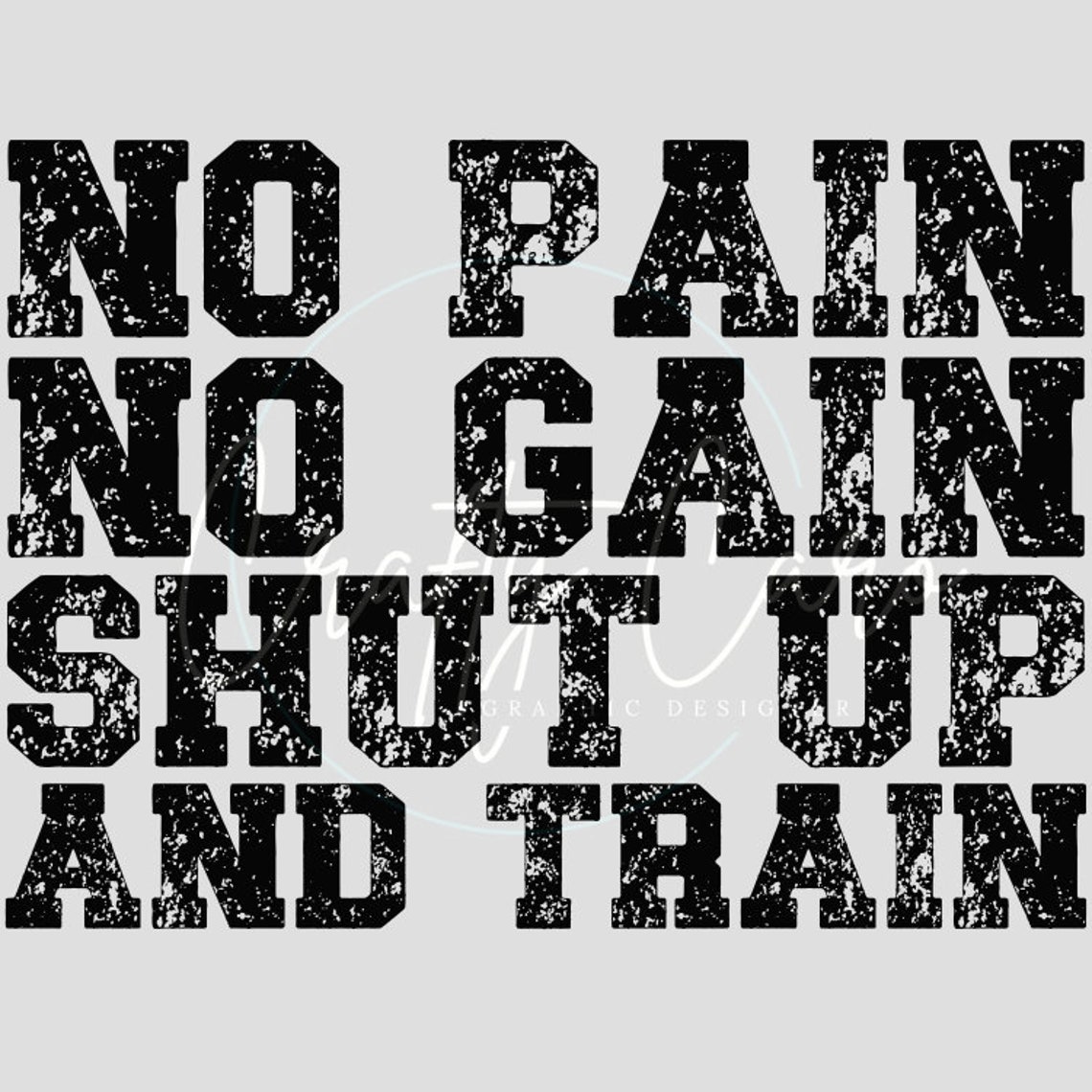 No Pain No Gain PNG - Etsy