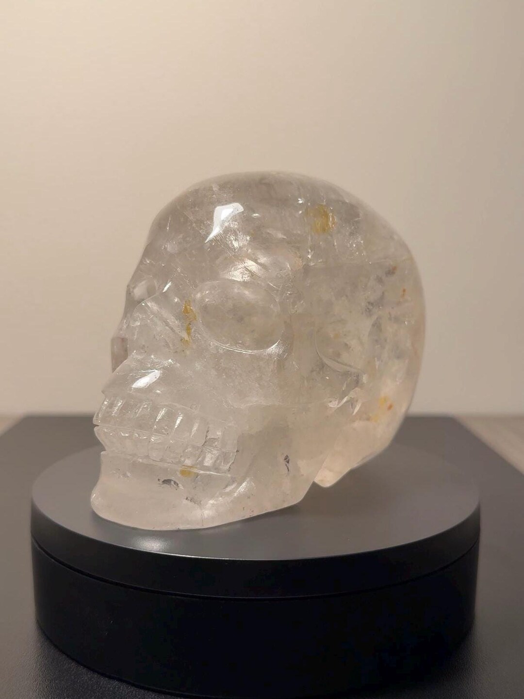 Clear Quartz Skull With Inclusions 3.5lbs Genuine Crystal Skulls - Etsy