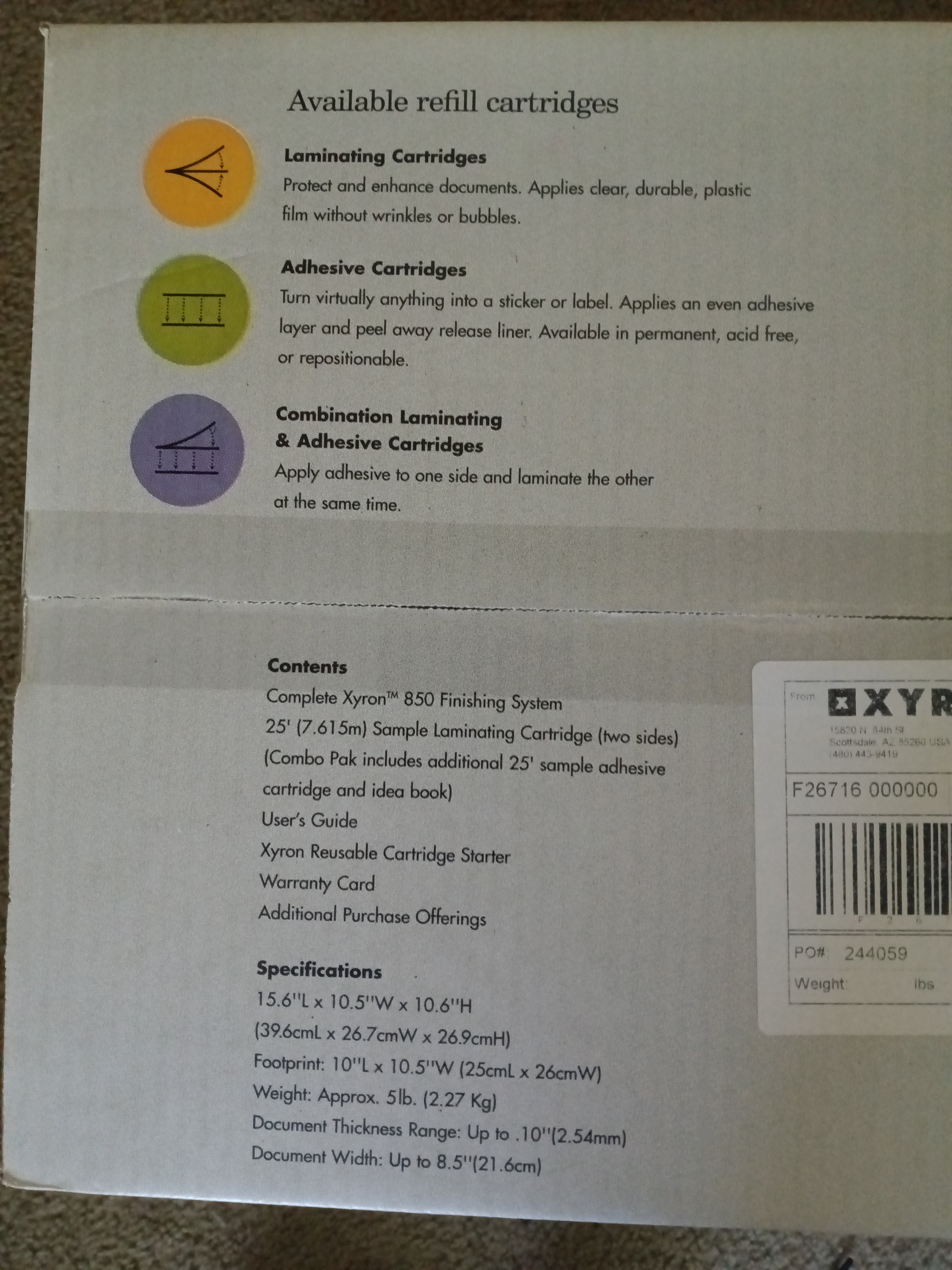 Xyron 850 Laminating Laminator Adhesive Application System NEW - Etsy