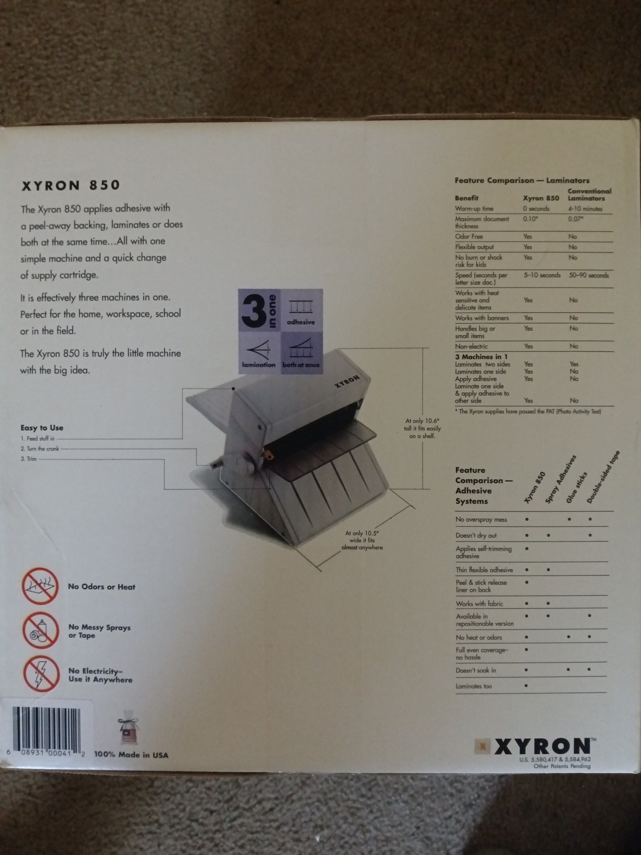 Xyron 850 Laminating Laminator Adhesive Application System NEW - Etsy
