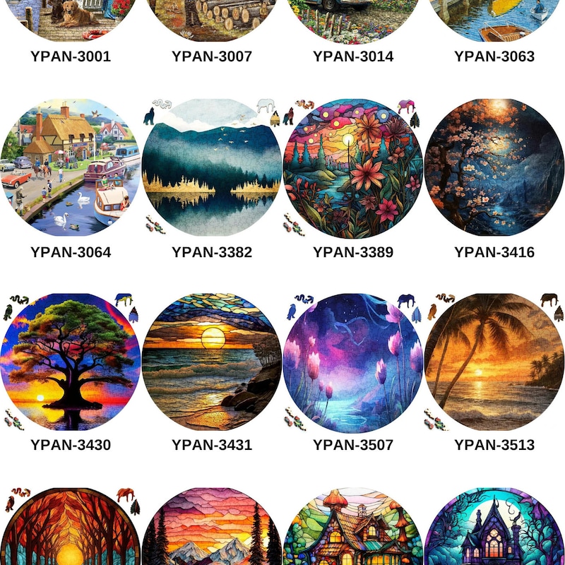 Round Jigsaw Puzzle - Etsy