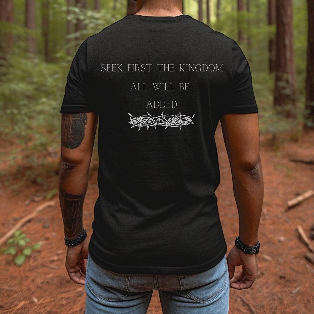 Men's Christian Athletic Wear Shirt, Seek First the Kingdom, Iron and ...