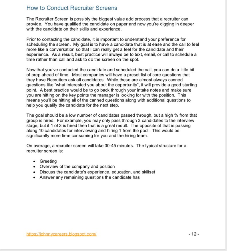 Recruiter 101: A Comprehensive Guide to Starting Your Career [2023] - Etsy