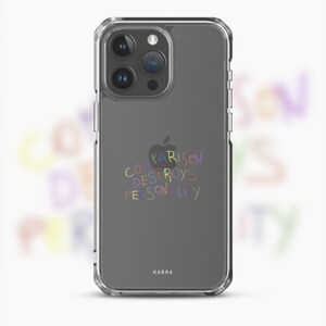 KARMA "comparison Destroys Personality" Clear Case for Iphone® - Etsy