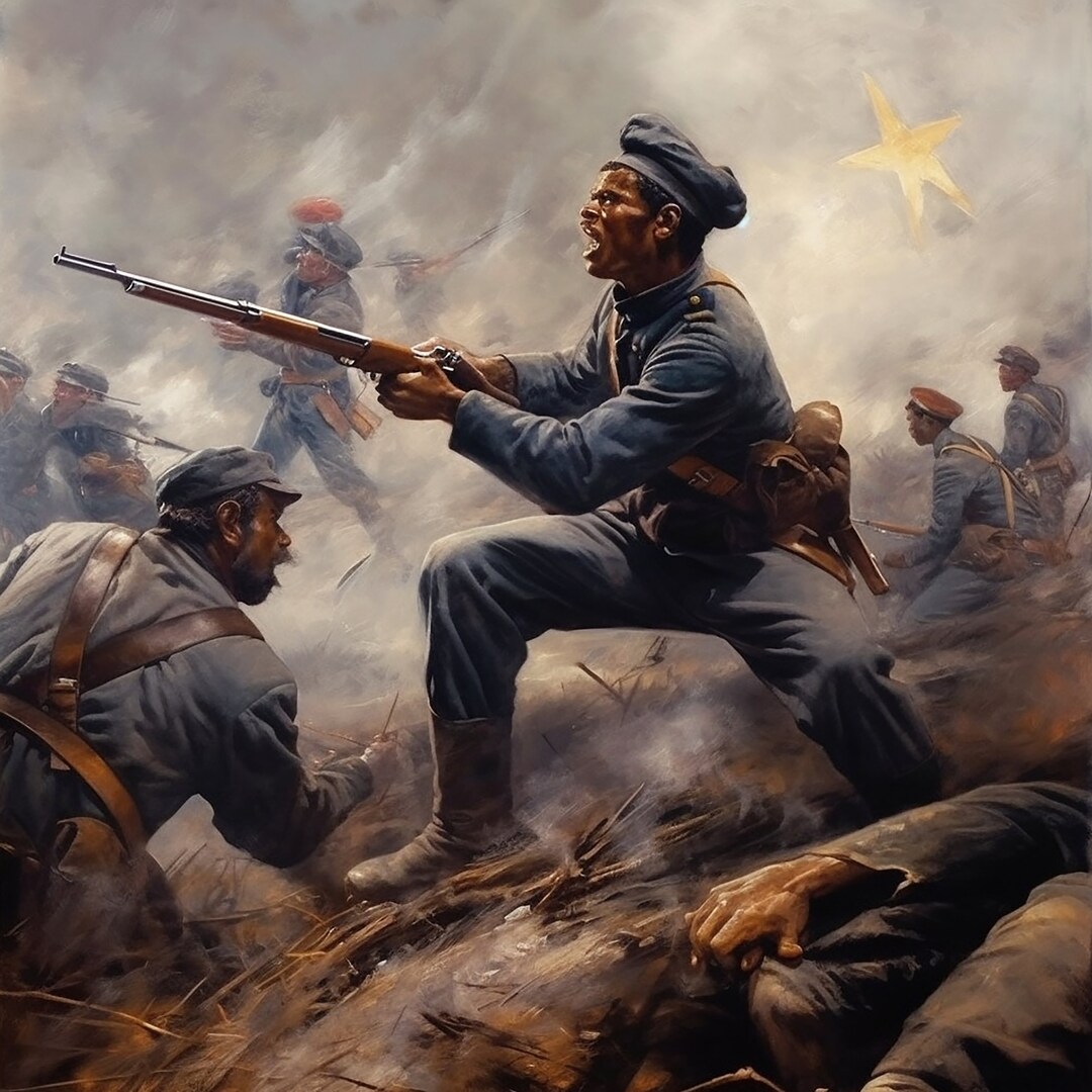 African American Fighting in the Civil War - Etsy