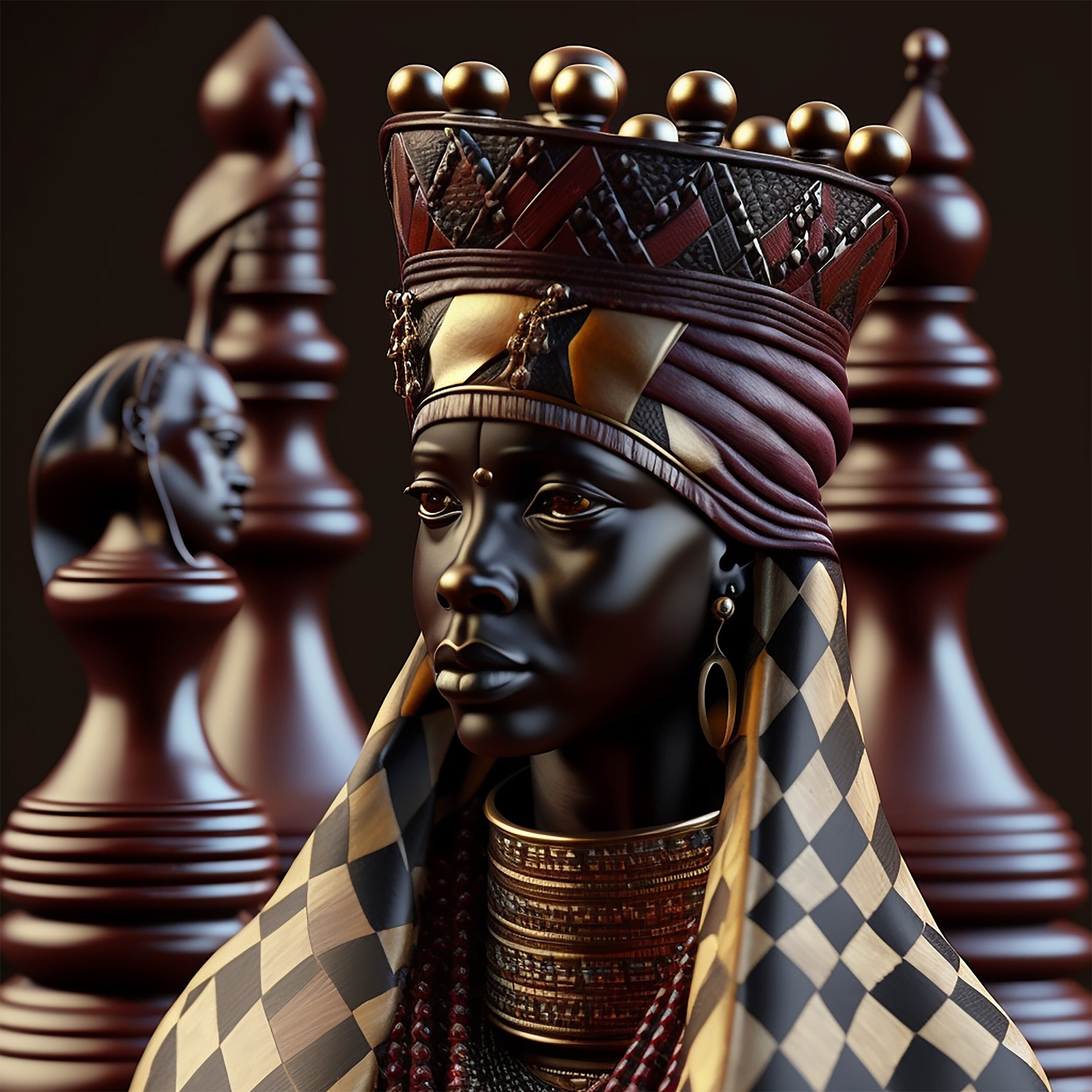 African Queen Chess Board - Etsy