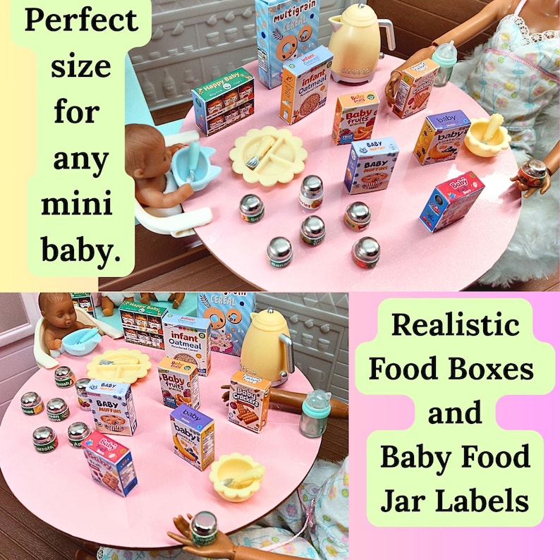 Miniature Baby Food Boxes & Jar Labels for Krissy Dolls (digital ...