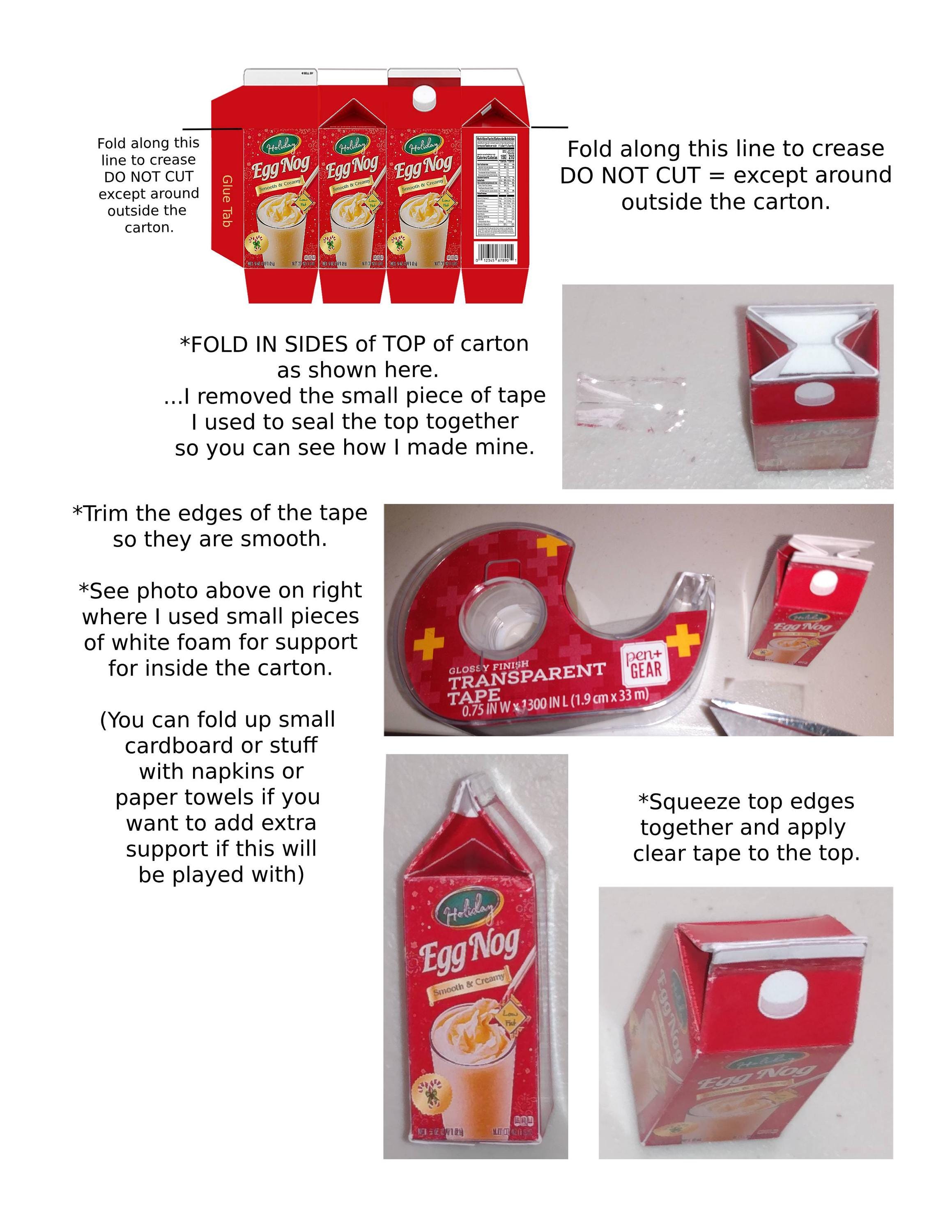 Miniature Christmas Food Printable Holiday Meal 1.6 Scale 10" to 12 ...