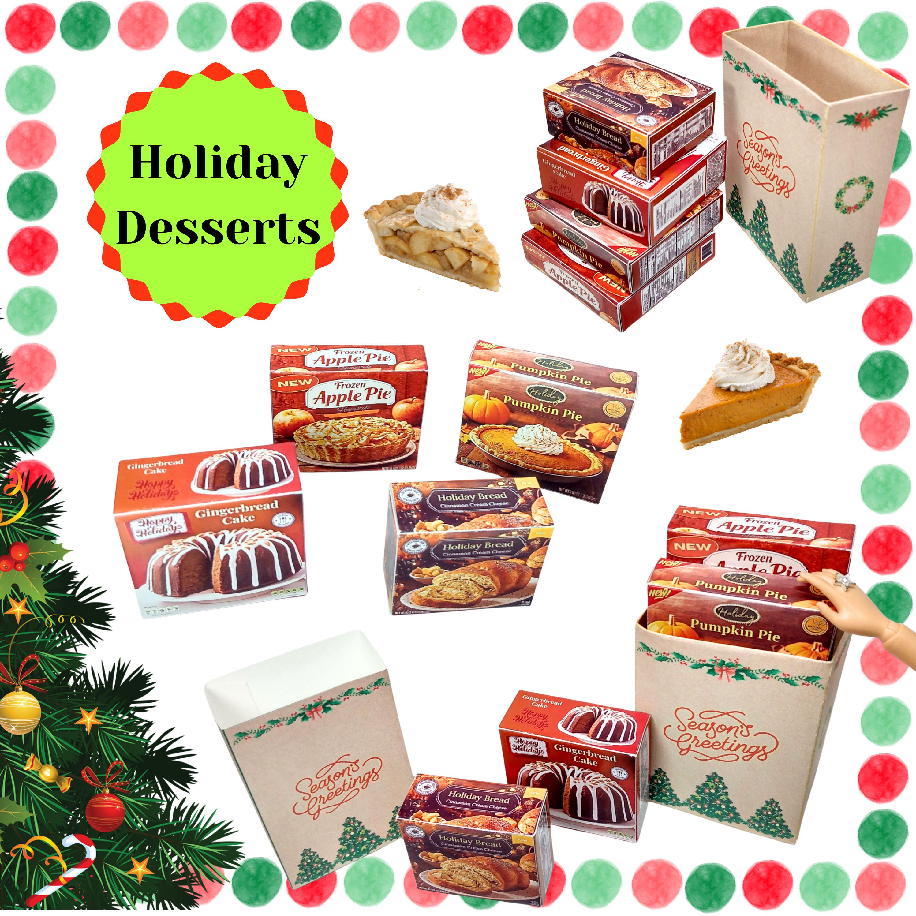 Miniature Christmas Food Printable Holiday Meal 1.6 Scale 10" to 12 ...