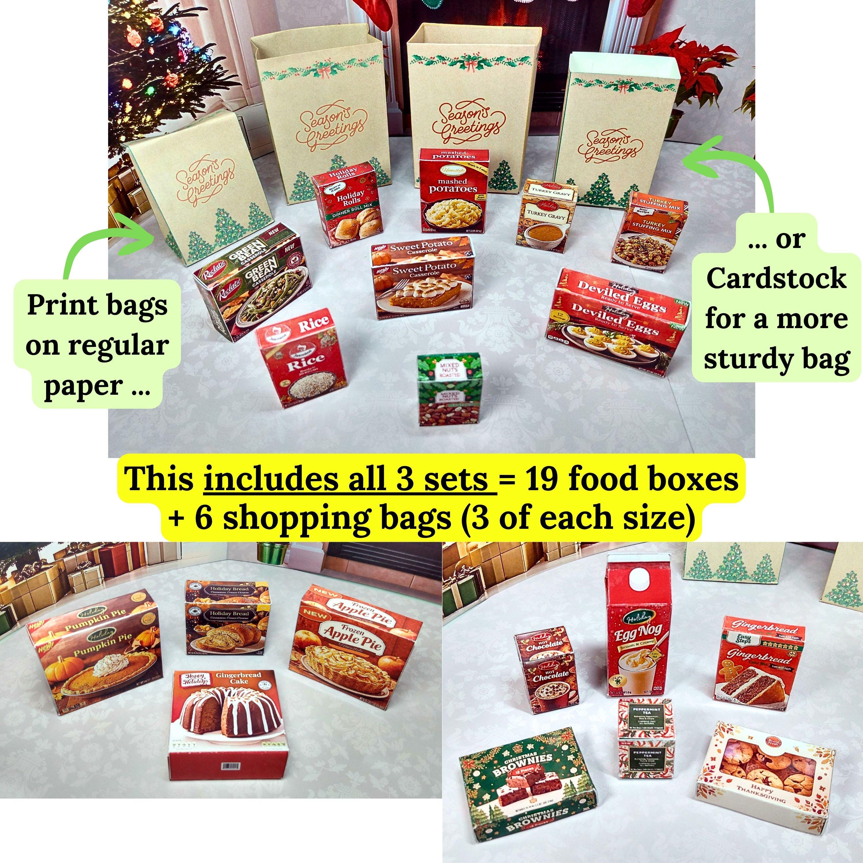 Miniature Christmas Food Printable Holiday Meal 1.6 Scale 10" to 12 ...