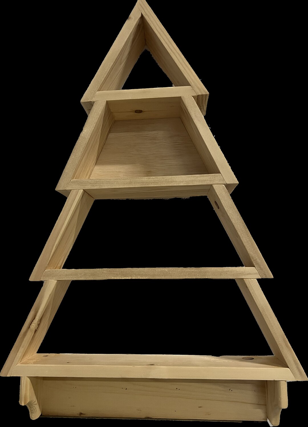 Wooden Christmas Tree Shelf - Etsy