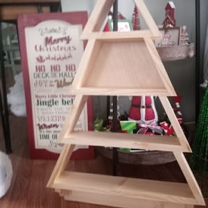 Wooden Christmas Tree Shelf - Etsy