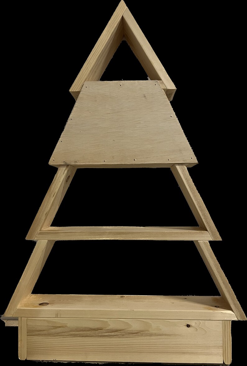 Wooden Christmas Tree Shelf - Etsy