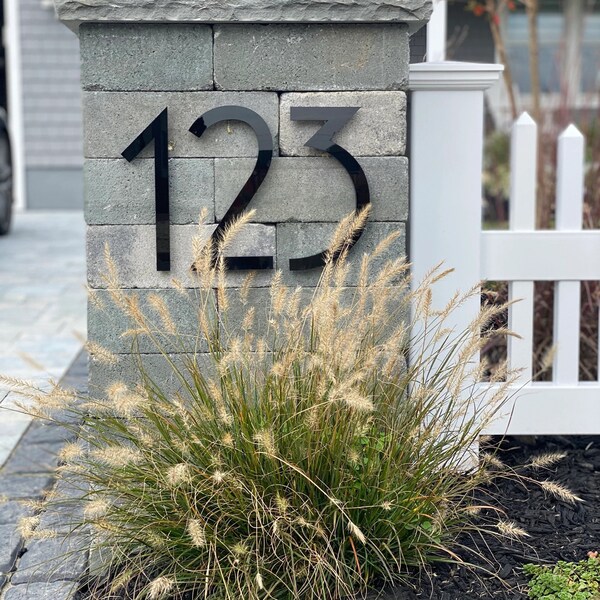 8 Inch Modern House Numbers - Etsy
