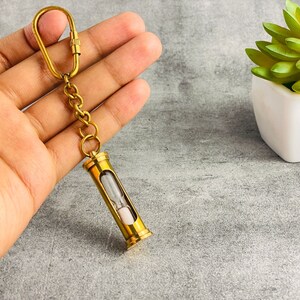 Buy 1 Get 1 Free | Functional Sand Timer Keychain Hourglass - Brass ...
