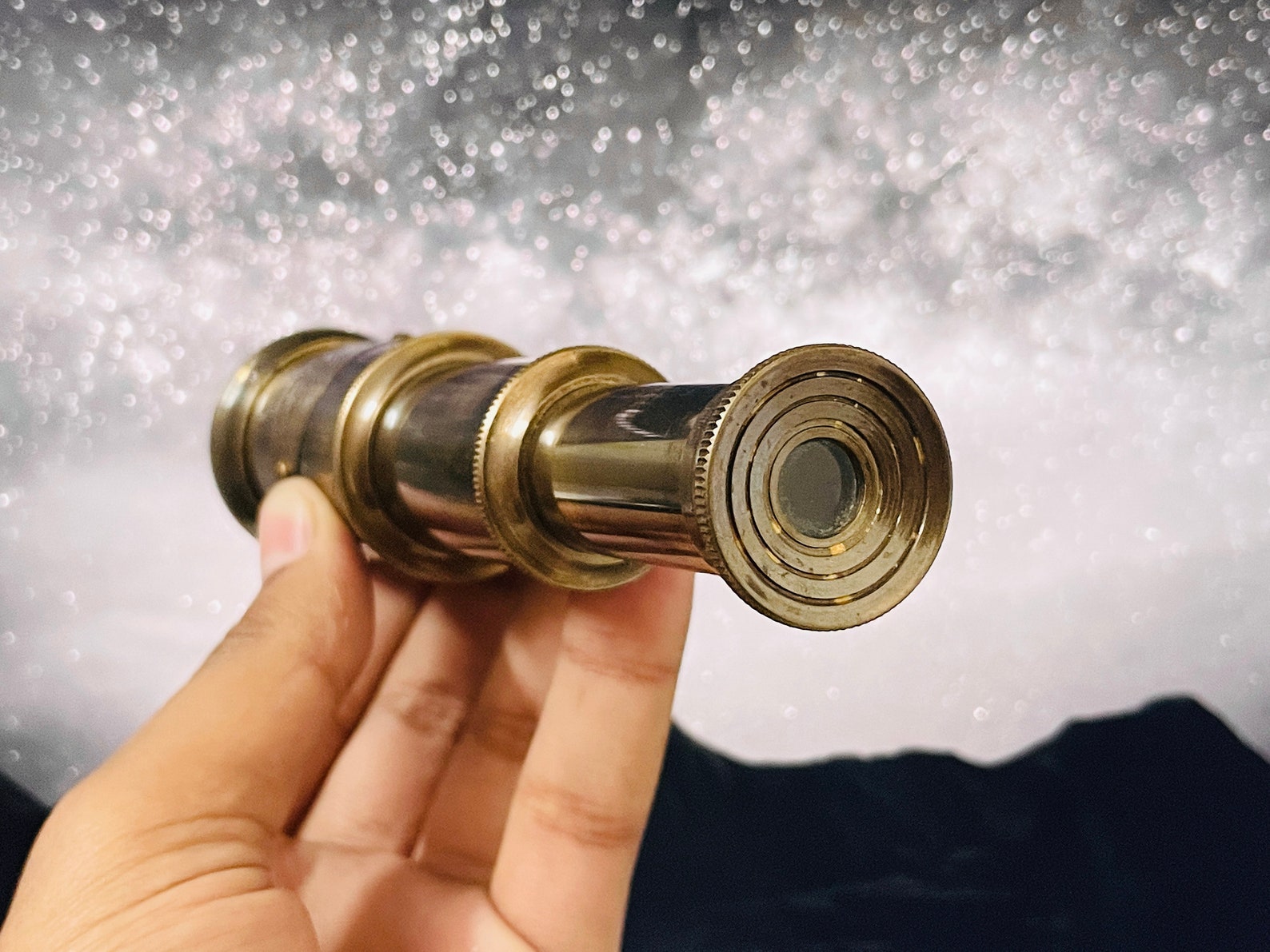 Brass Pocket Working Telescope 6 Inches Spyglass Unique Gift for Kids ...