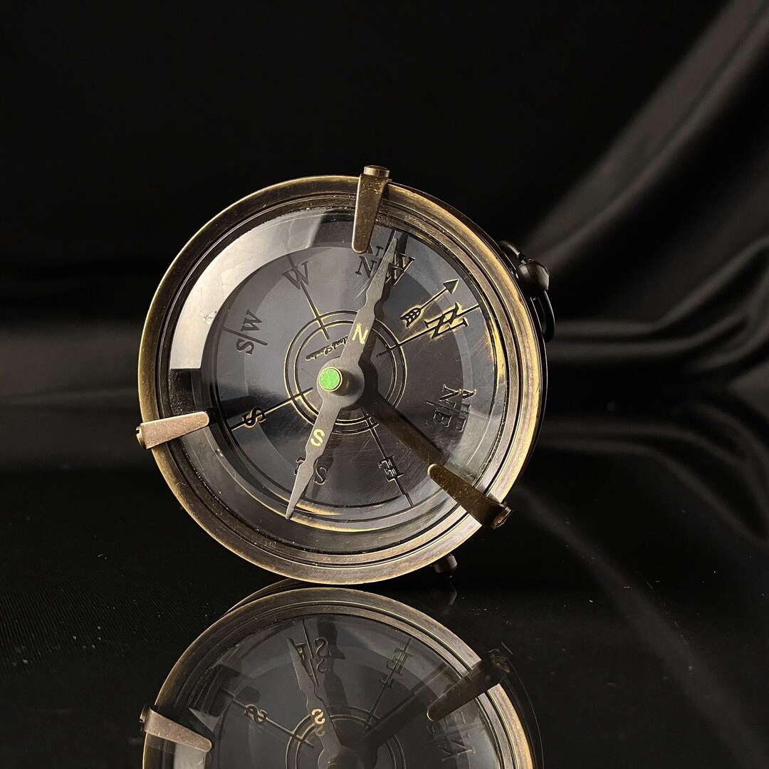 Dollond London Marine Brass Flat Compass 2.5 Nautical Collectible With ...