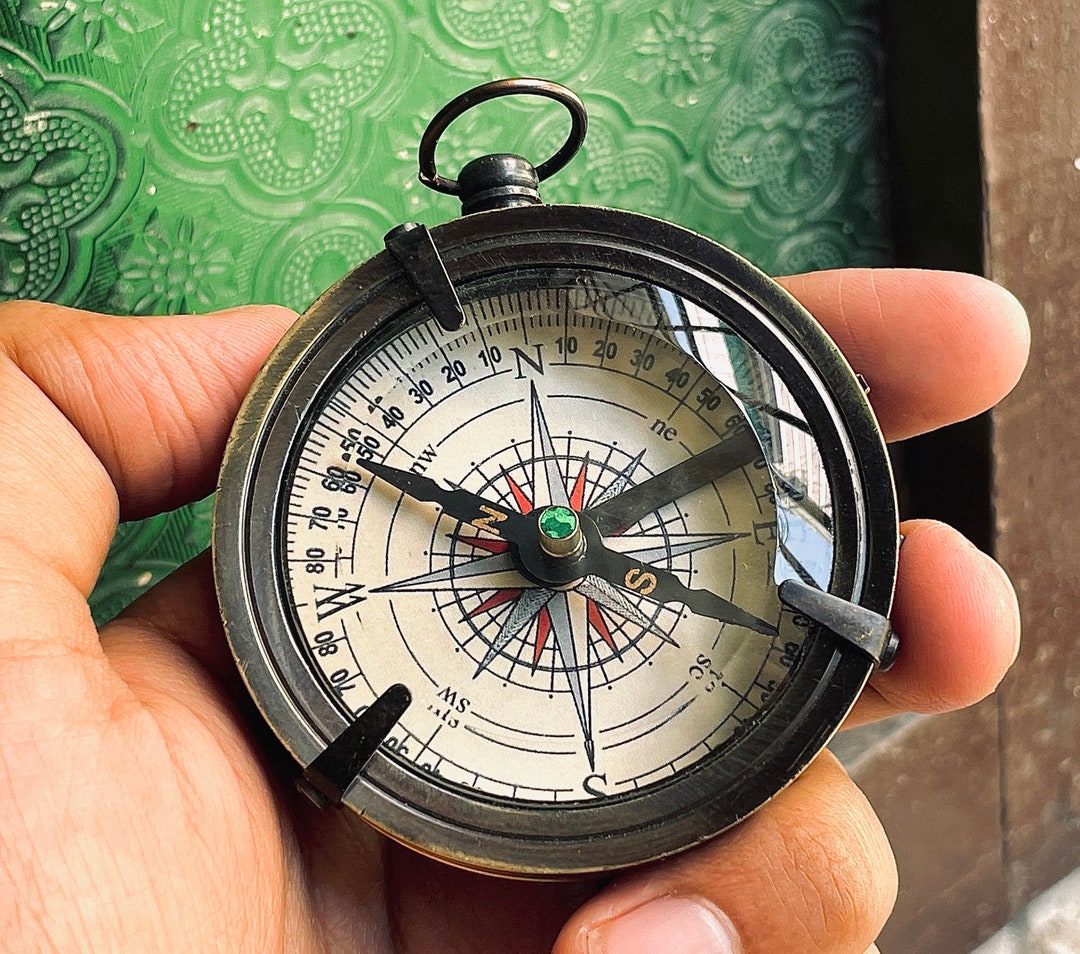 Dollond London Marine Brass Flat Compass - 2.5" Nautical Collectible ...