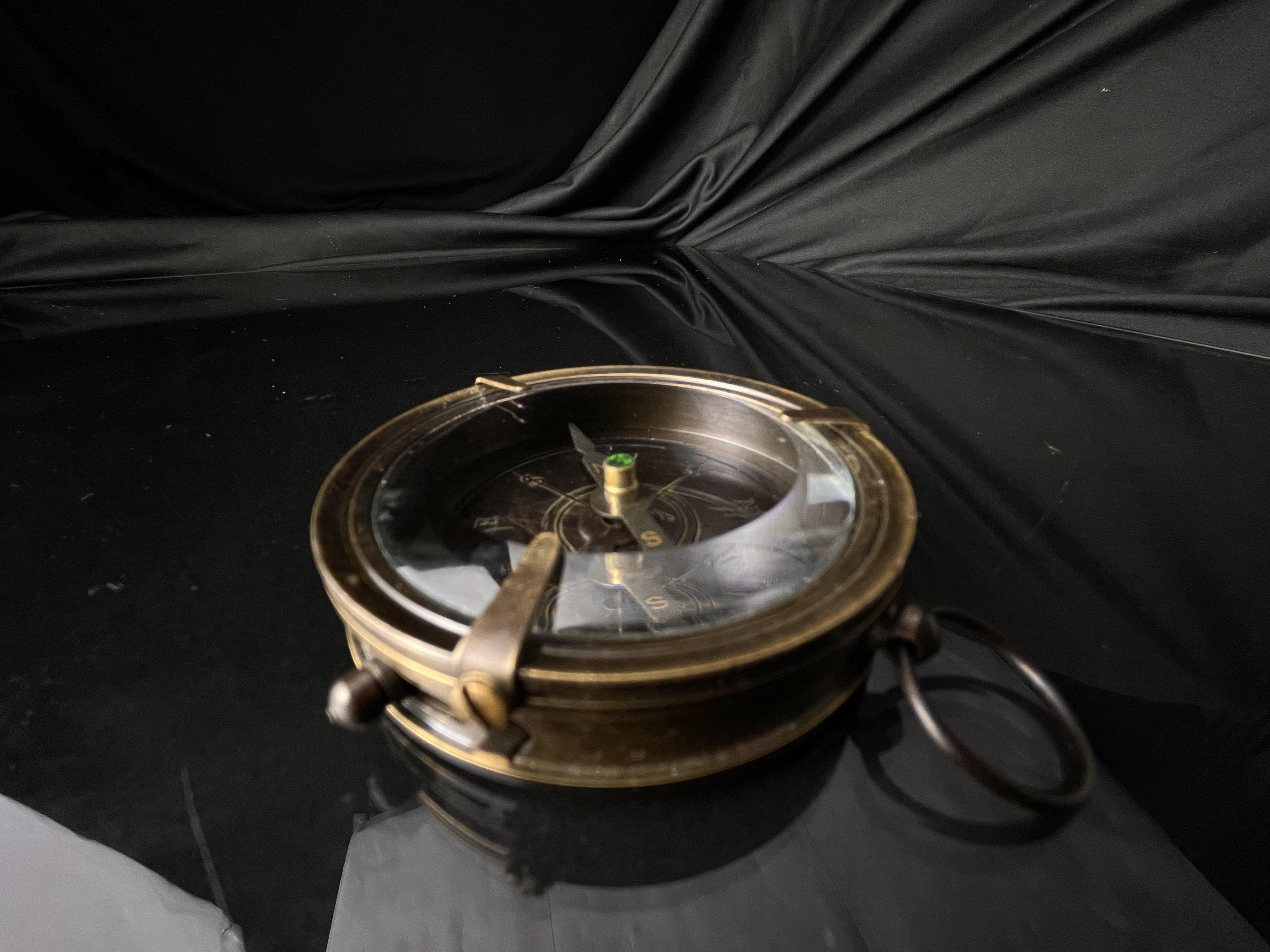 Dollond London Marine Brass Flat Compass 2.5 Nautical Collectible With ...
