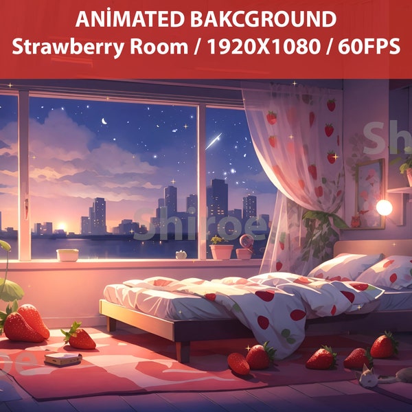 Vtuber Stream Background Red - Etsy