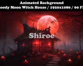 Vtuber Background Animated Bloody Moon Looped Vtuber Twitch Stream ...