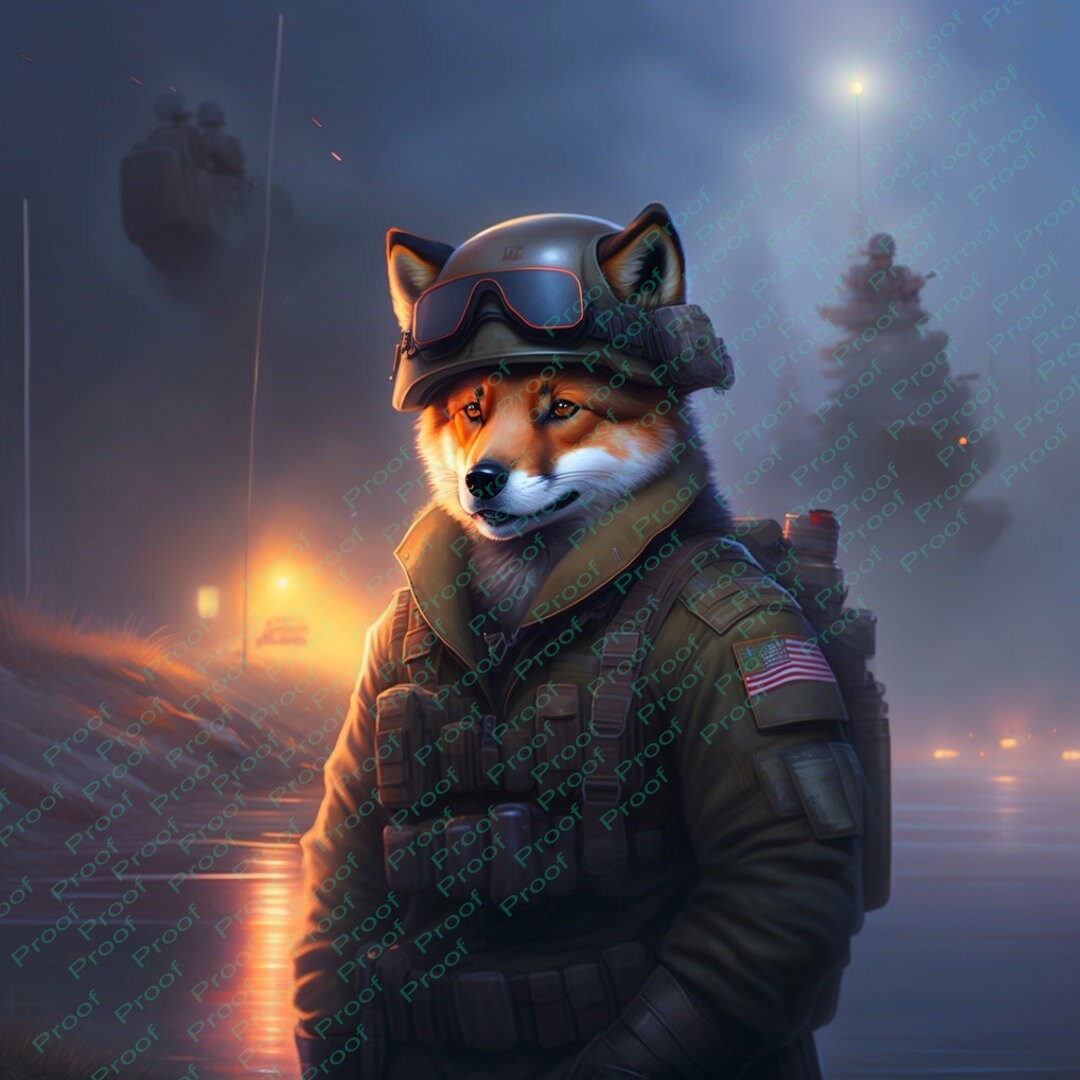 The Battle-worn Fox: Courage in the Shadows - Etsy
