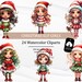 Christmas Elf Girls Watercolor Clipart Christmas Elves - Etsy
