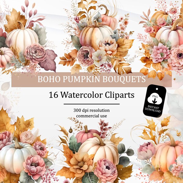 Pumpkin Clipart - Etsy
