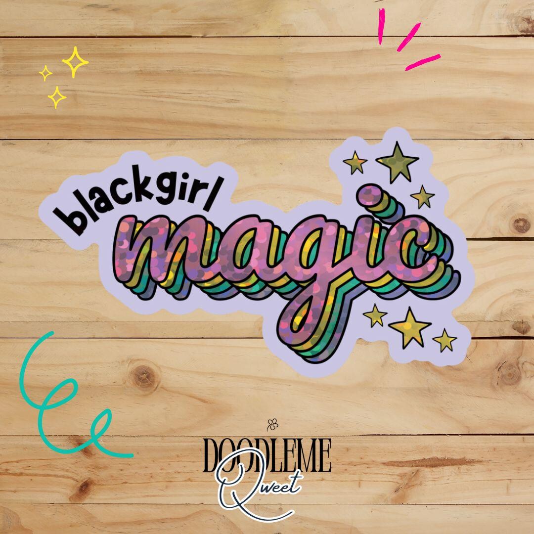 Black Girl Magic Stickers | BGM Sticker | Laptop Stickers |small Gift ...