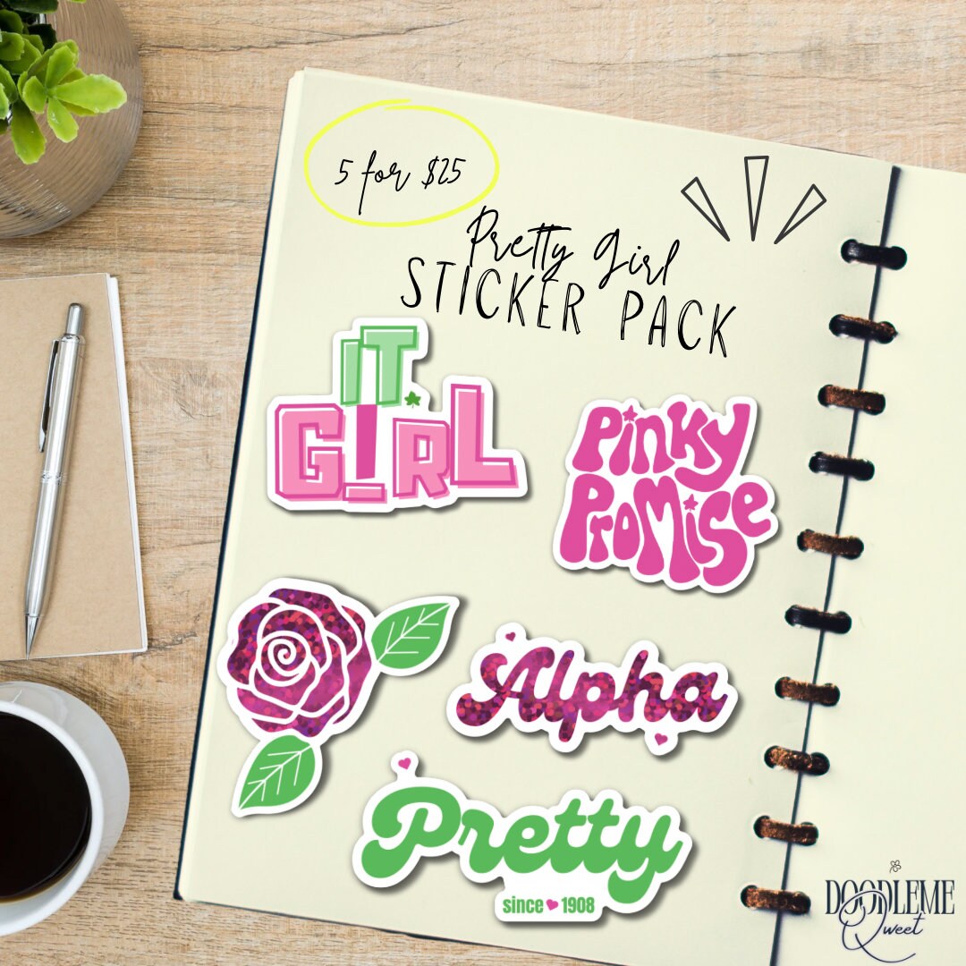 Pretty Girl Sticker Pack - Etsy