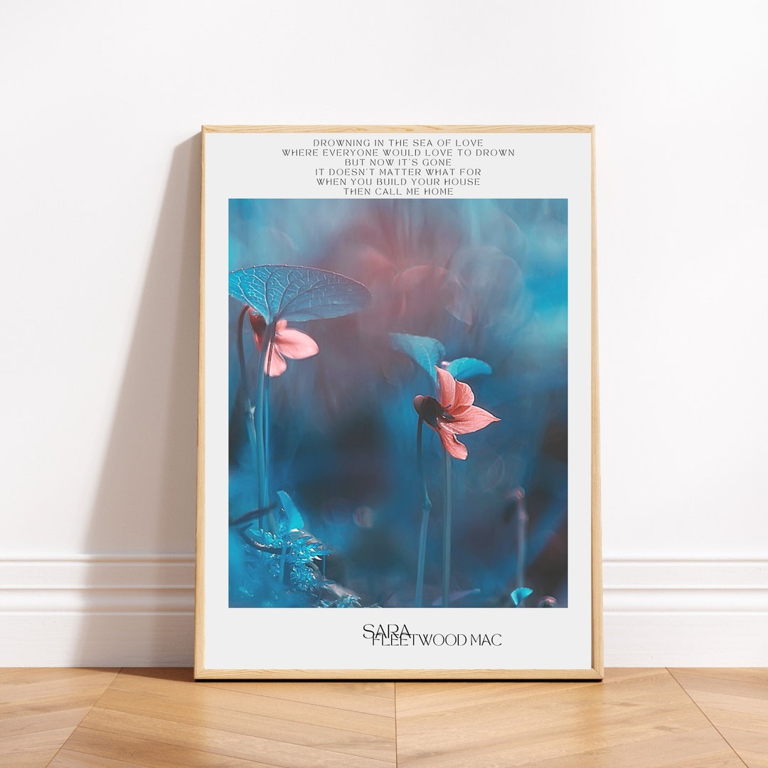 Inspired Music Poster, Sara Poster: Vintage 70's Music Art Print for ...