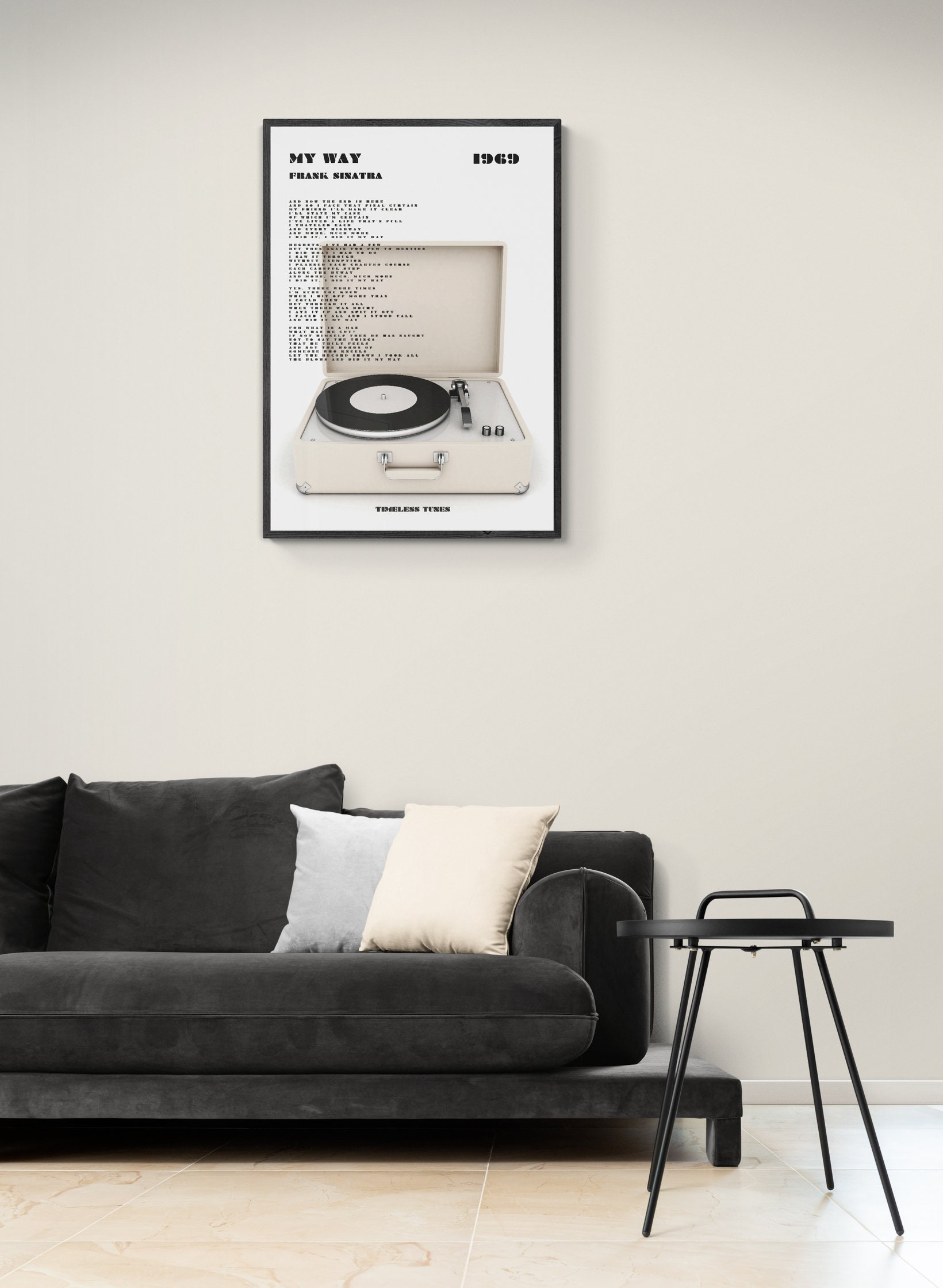 Inspired Music Poster, My Way Poster, Vintage Song Lyric Art Music ...