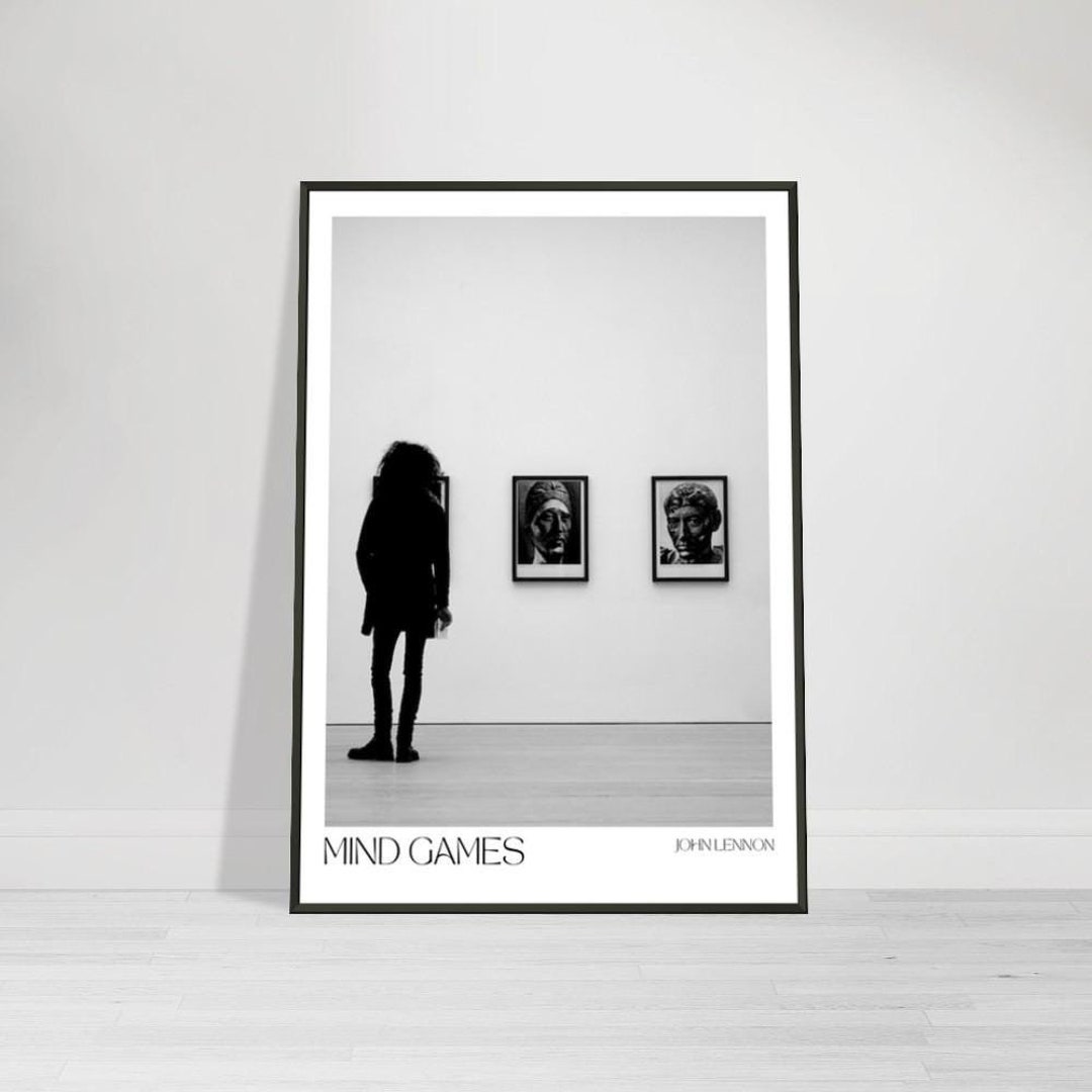 Mind Games Poster Black and White Art Print John Lennon Inspired Wall ...
