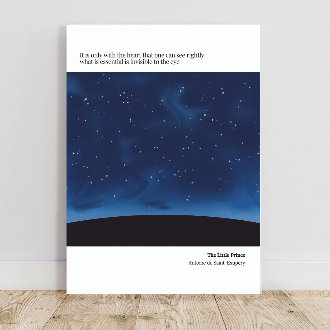 Antoine De Saint-exupéry Quote, the Little Prince Poster, Minimalist ...