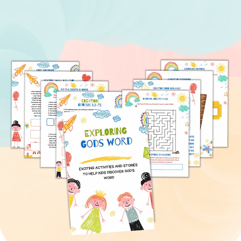 Kids Bible Study Printable | Christian Printable for Kids | Prayer Worksheet for Children ...