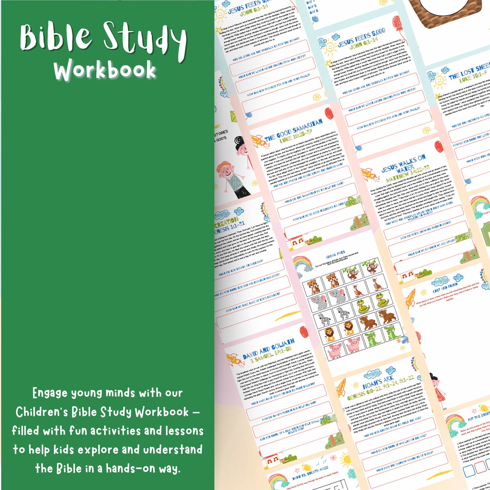 Kids Bible Study Printable | Christian Printable for Kids | Prayer ...