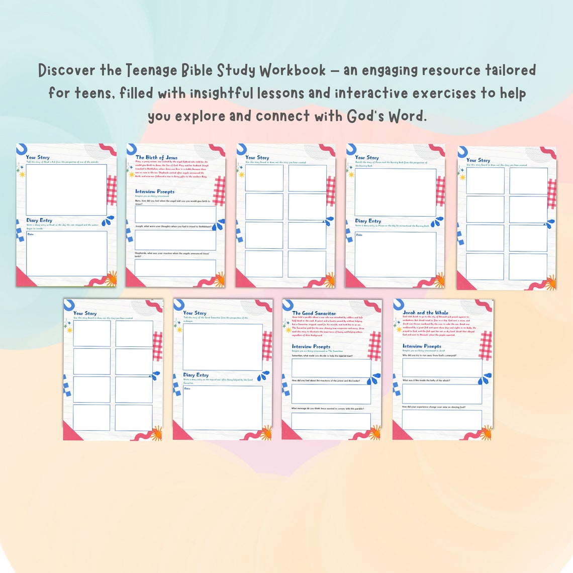 Teen Bible Study Bundle, Teenagers Printable Bible Study, Teens ...