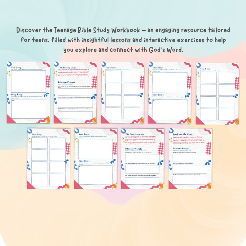 Teen Bible Study Bundle, Teenagers Printable Bible Study, Teens ...