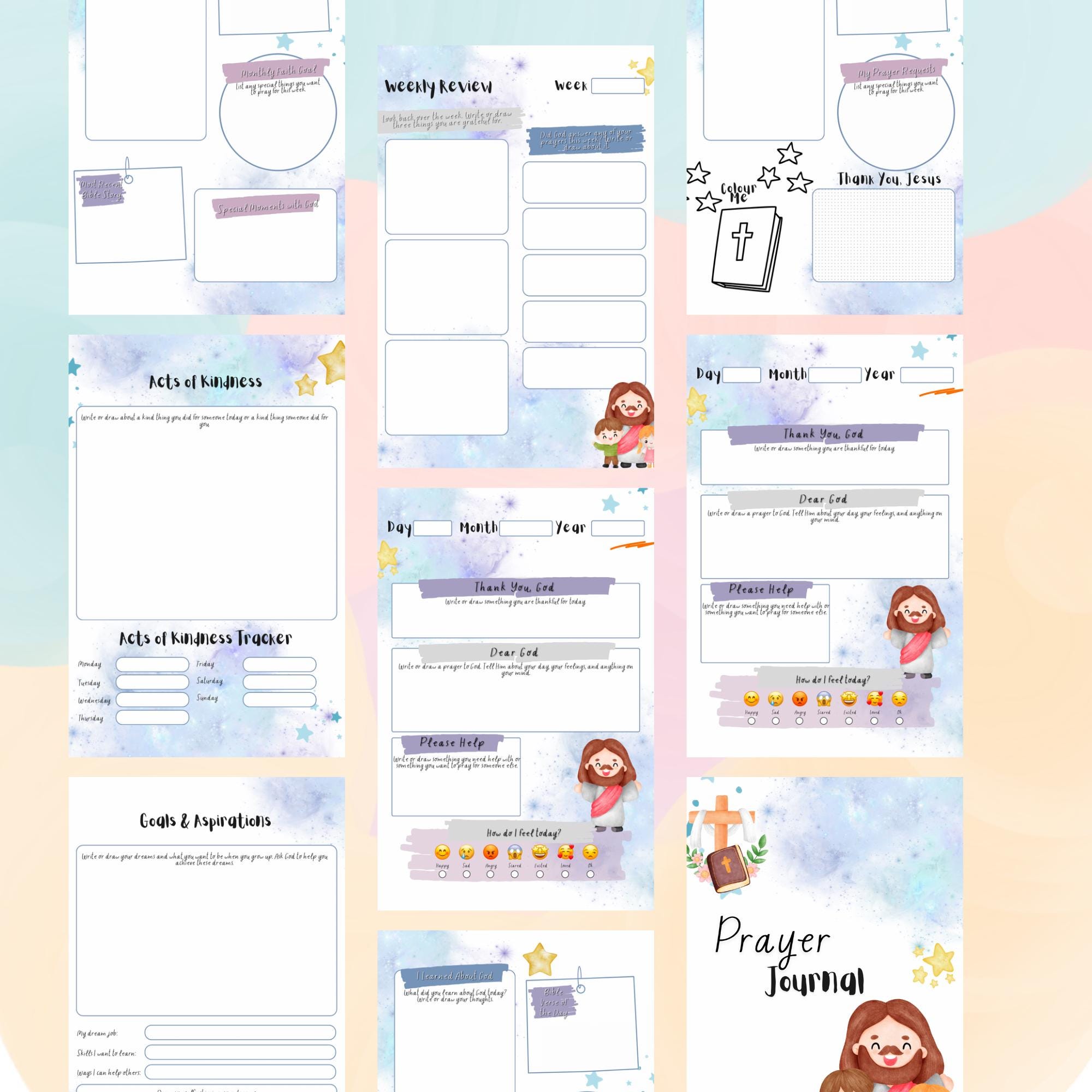 Children’s Prayer Journal | Kids Coloring Pages | Prayer Journal ...