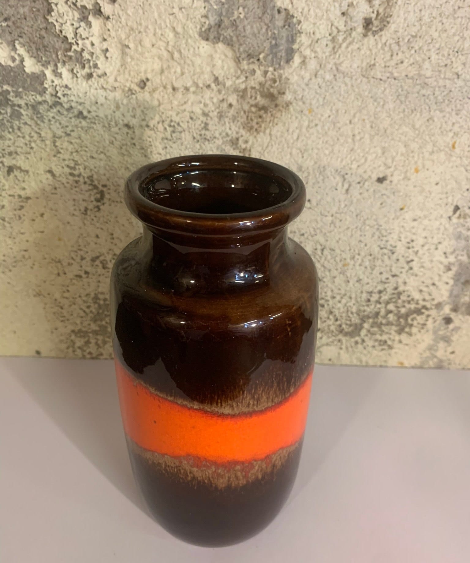 West German Pottery Scheurich Ceramic Vase 213 20 Roth Fat Lava Bay ...