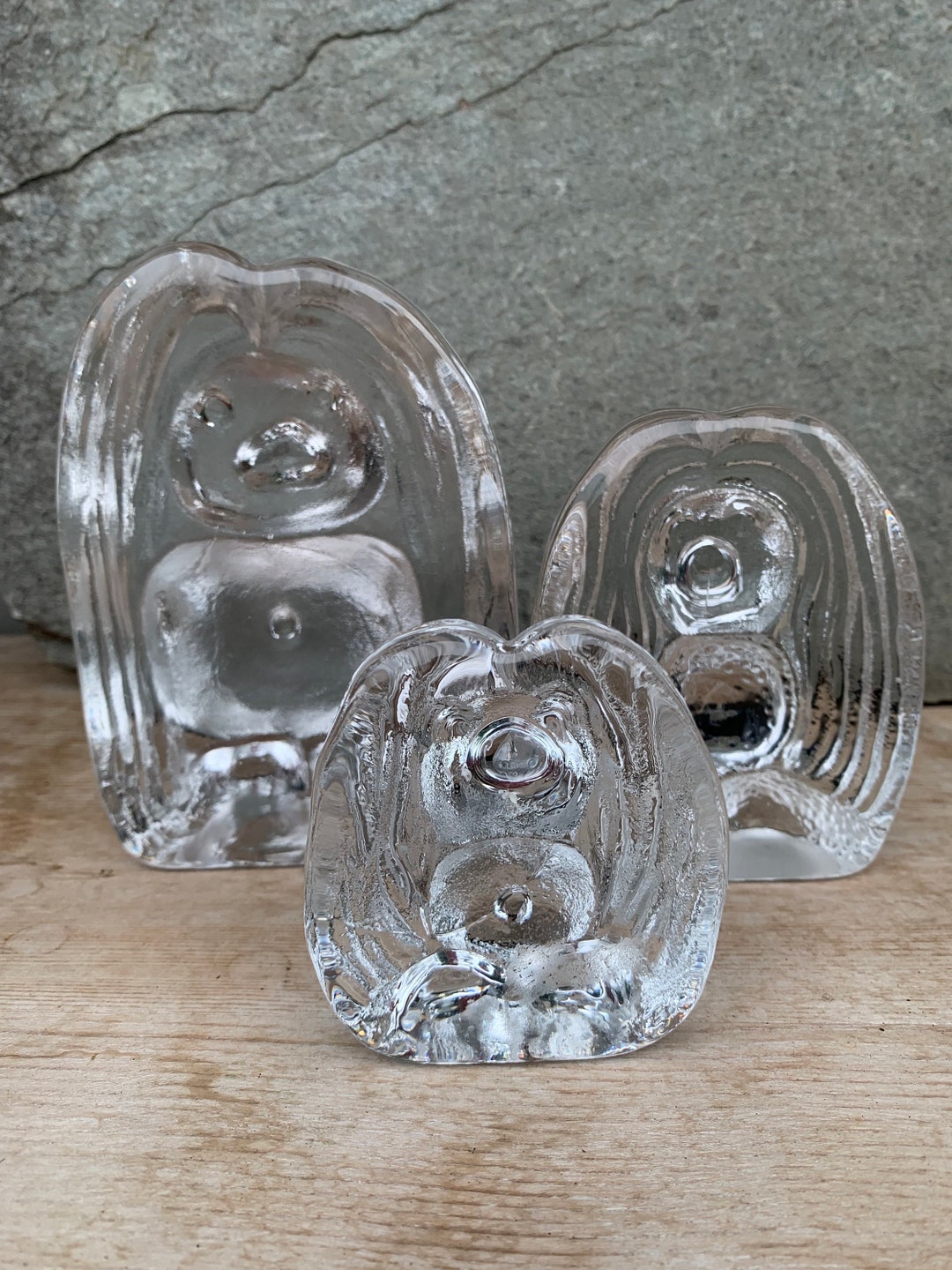 Large, Medium & Small Bergdala Sweden Glass Troll Set Figurines ...
