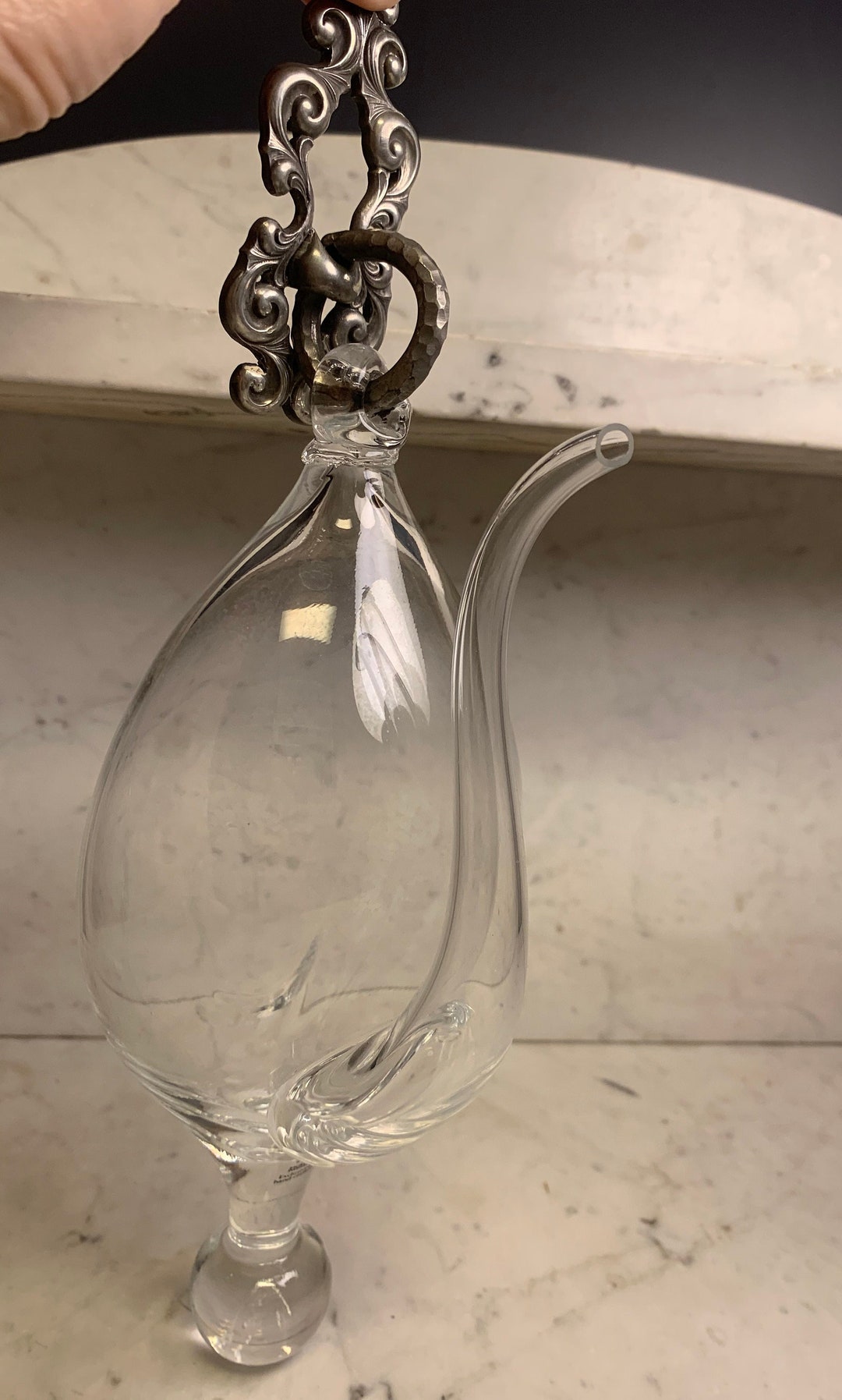 Beautiful Vintage Skurf Sweden "thunder Bottle" Hand Crafted Twisted ...