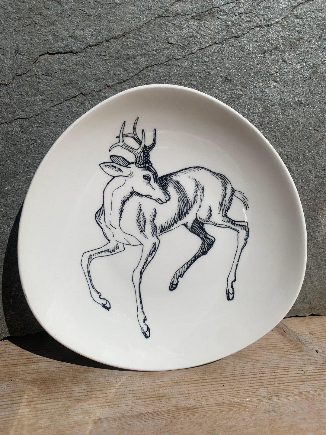 Norwegian the Deer & the Wood Grouse Wall Plate Set Stavangerflint ...