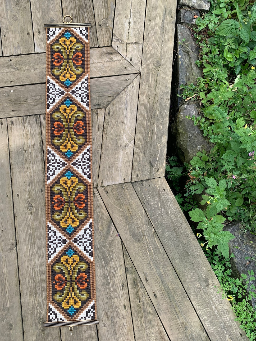 Long Vintage Norwegian Handmade Bell Pull in Traditional Scandinavian ...