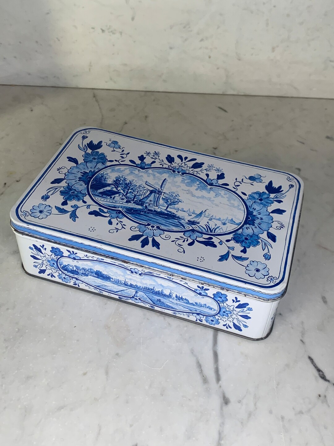 HELLEMA COLLECTIBLE Tin Blue Windmill Vintage Made in Hallum - Etsy UK