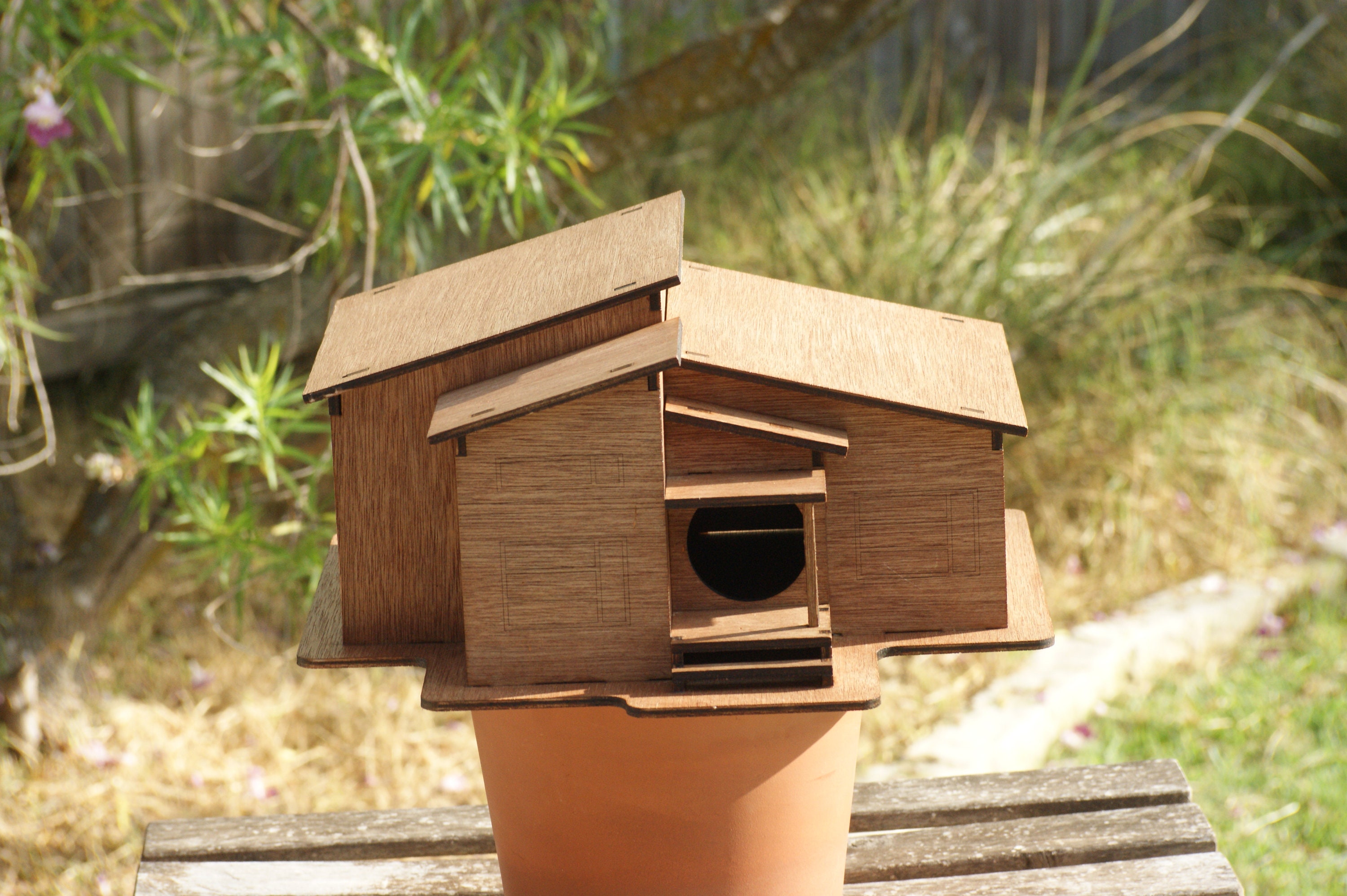 Contemporary Style Birdhouse DXF Files Template Glowforge - Etsy