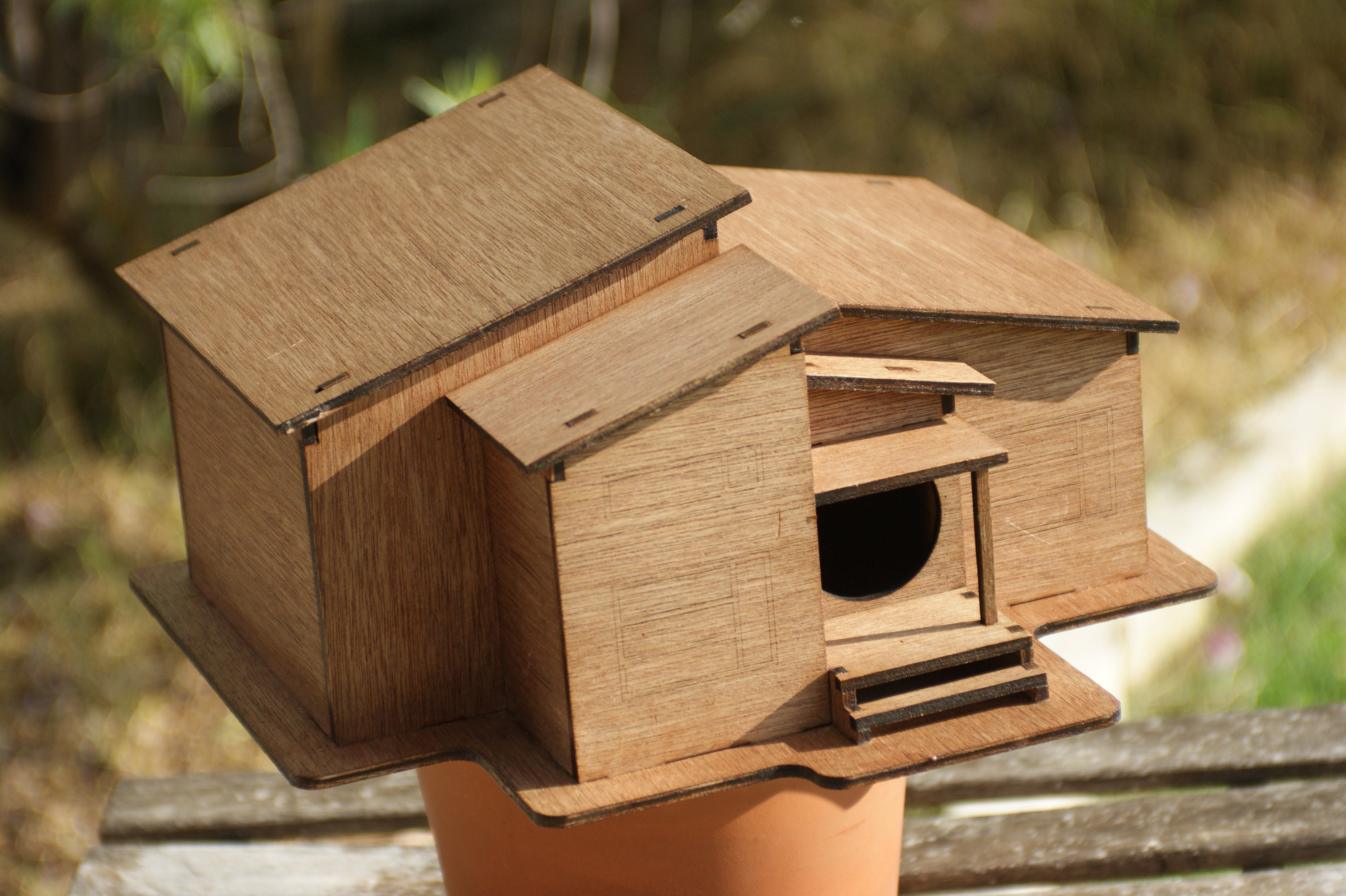 Contemporary Style Birdhouse DXF Files Template Glowforge - Etsy