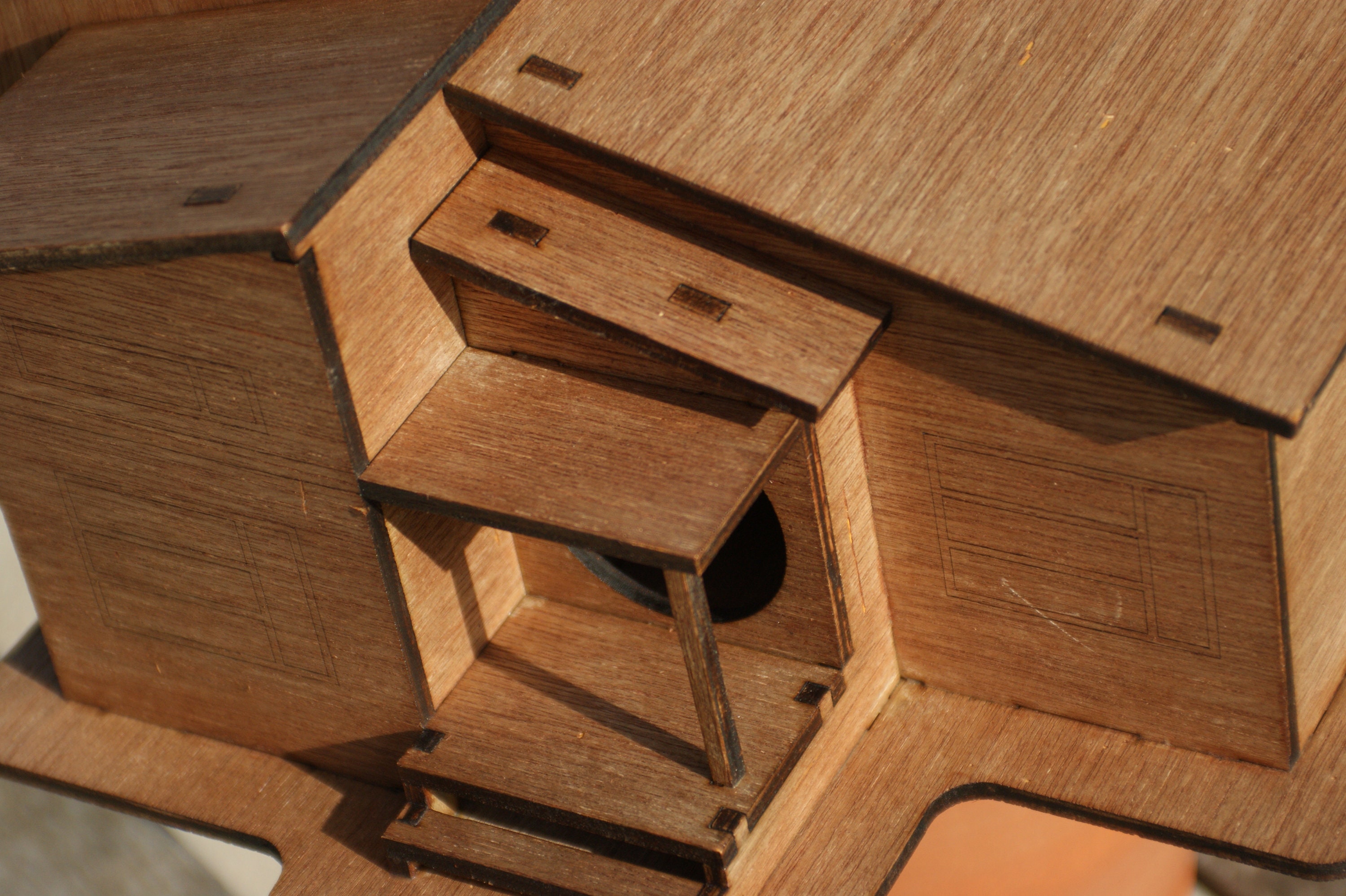 Contemporary Style Birdhouse DXF Files Template Glowforge - Etsy