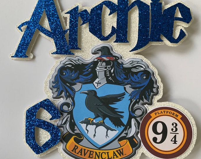 Harry Potter Ravenclaw Crest Platform 934 Name and Age Cake Topper ...